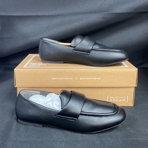 BC Footwear | Shoes | Bc Stay Focused Black Vegan Leather Loafers 3989 ...